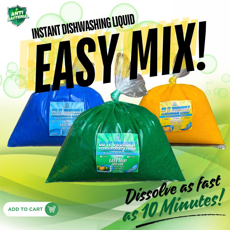EASY MIX DISHWASHING LIQUID KIT JUST ADD WATER 4L 8L 16 LITERS - TikTok Shop Philippines