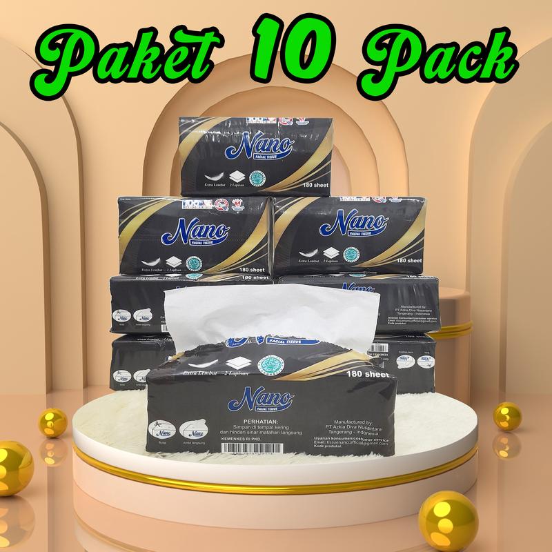 NANO { Paket 10 Pack 180 sheet } FACIAL TISSUE NANO 2ply 180 - Shop ...