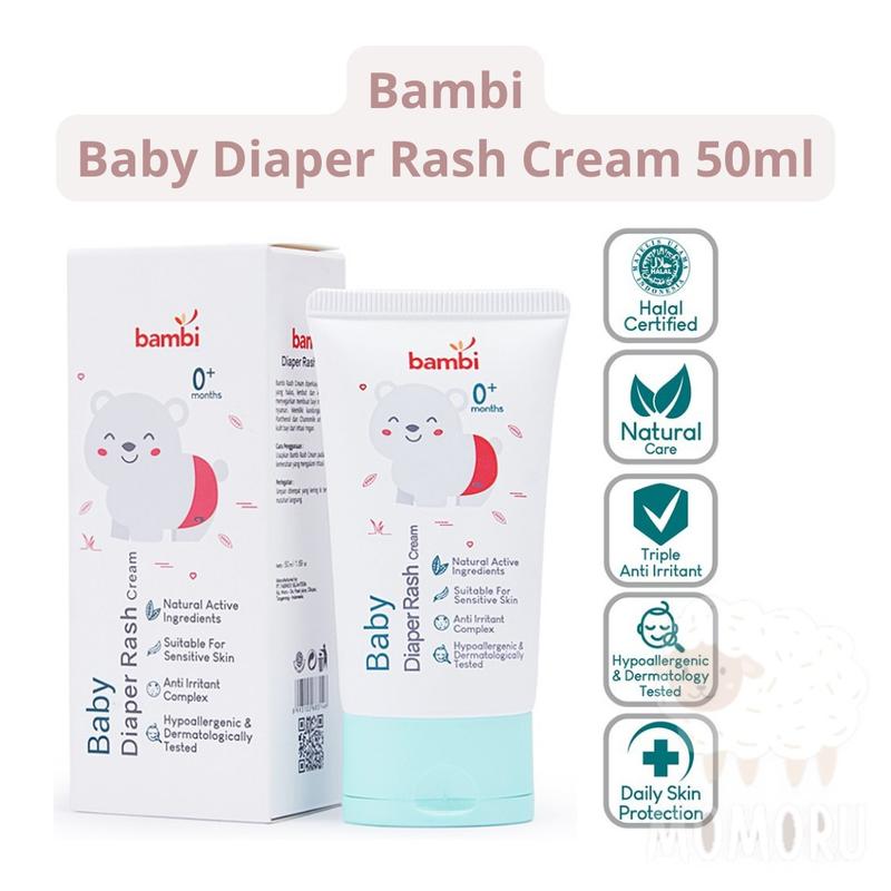Bambi Baby Diaper Rash Cream 50ml Krim Ruam Popok Bayi - Shop | Tokopedia