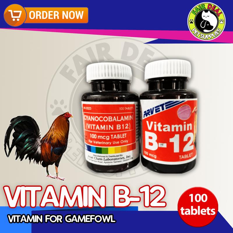 ARVET VITAMIN B12 for Game Fowls (100 Tablets) - TikTok Shop Philippines