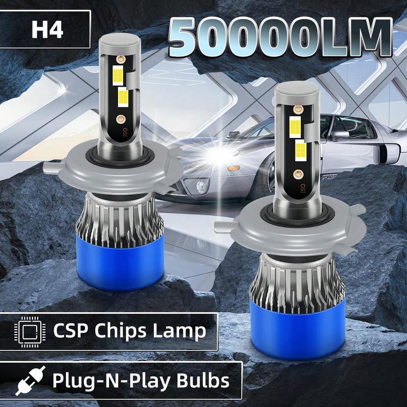 2pcs New Upgraded LED 9005/HB3 9006/HB4 H1 H4 H7 H11 H13 9007 9004 9012 ...