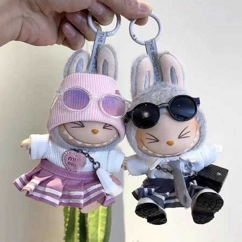 DM Labubu V3 V2 V1, 17cm, Pakaian Anak Patung, Set Pakaian Seragam ...