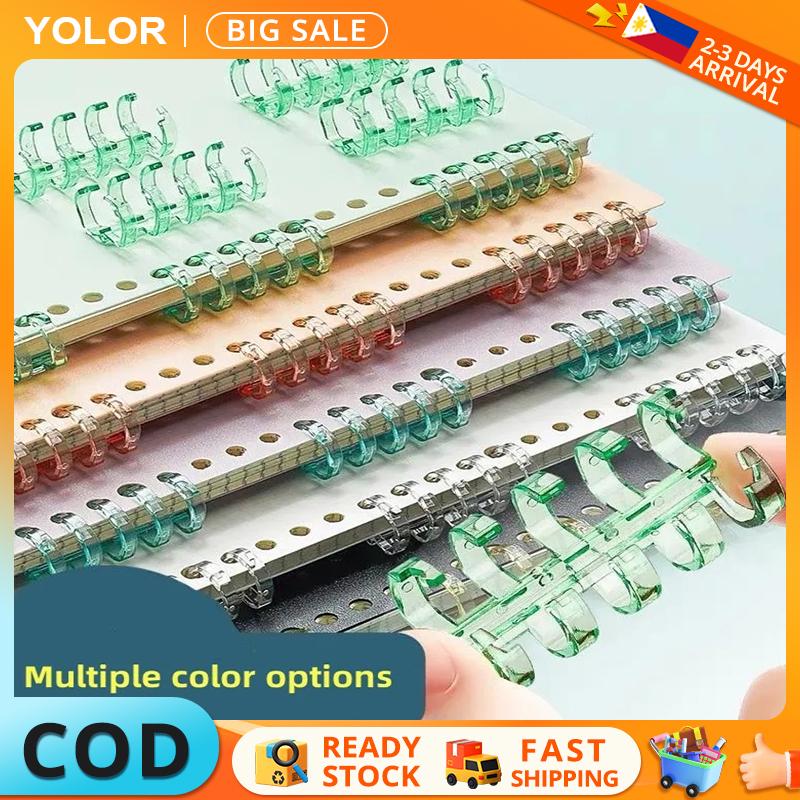 1PC 5 Holes Plastic Ring Binder Loose Leaf Binding Ring DIY Colorful ...