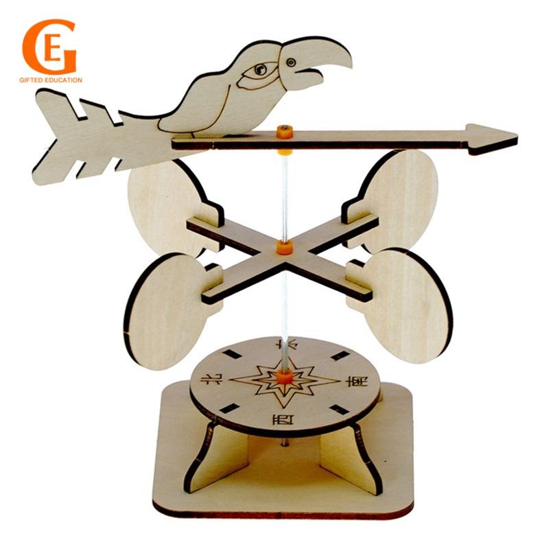GIFTED EDUCATION Wood DIY Eagle Wind Vane Indicator Model Science ...