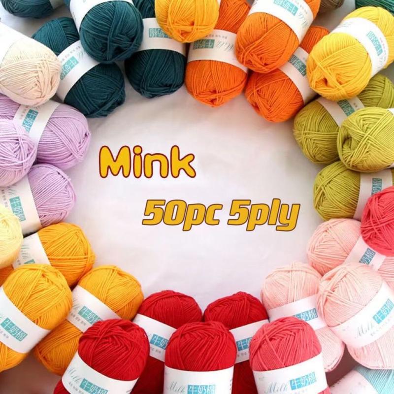 5-layer 50g cotton thread knitted wool crochet yarn milk cotton ...