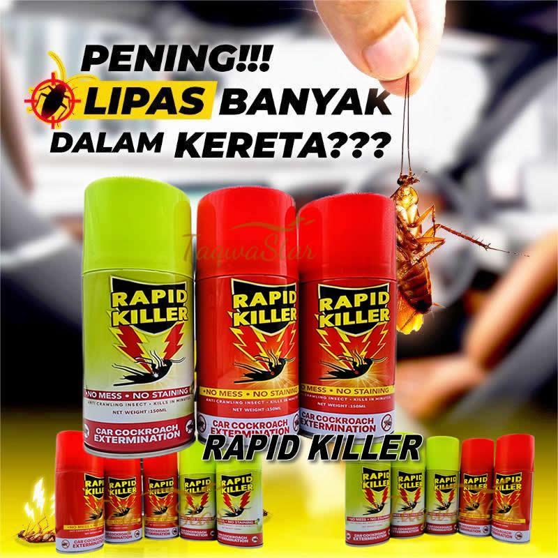 RAPID KILLER LIPAS SPRAY spray lipas dalam kereta cockroach killer ...
