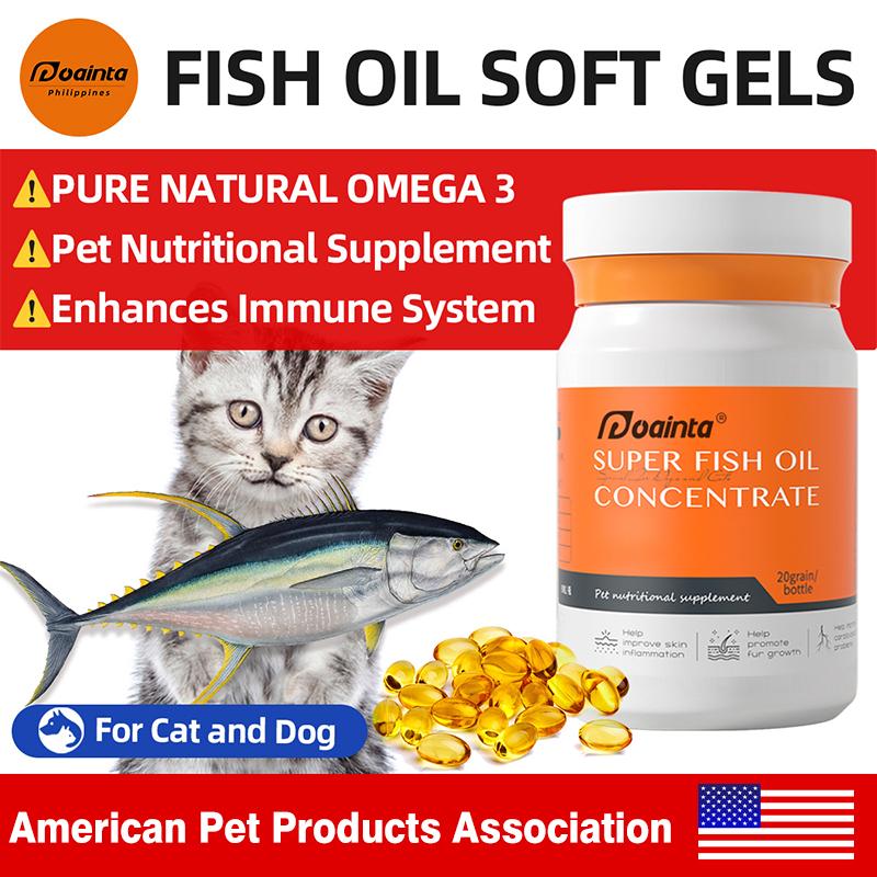 Puainta Pet Omega 3 Fish Oil Natural Fish Oil For Cat Dog Supplement ...