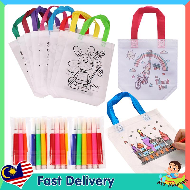 Beg Lukisan DIY, Untuk Hari Lahir Kanak-kanak, Doorgift, Graffiti ...