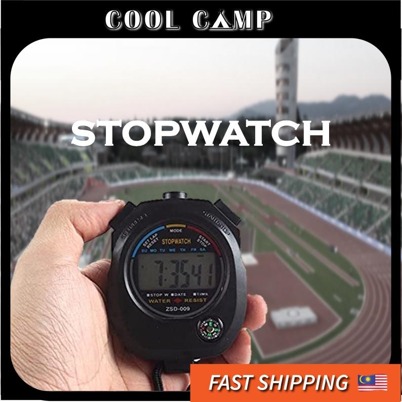 COOLCAMP Sports Stopwatch Waterproof Digital LCD Chronograph - TikTok Shop Malaysia