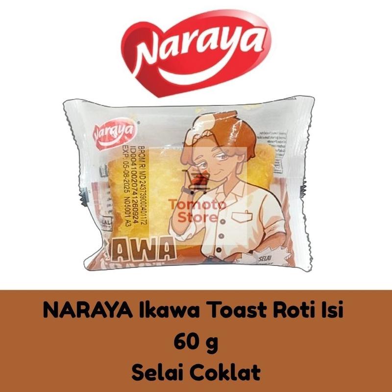 TOMOTOSTORE NARAYA Ikawa Toast Roti Isi - Coklat 60 gr - Shop | Tokopedia