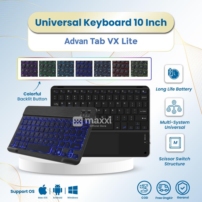 Keyboard Touchpad Backlit For ADVAN Tab VX Lite 10.4" 2023 Tablet ...