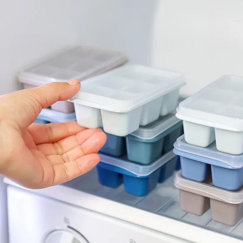 Ice Cube Ice Mold Household Silicone Ic e Tray Refrigerator Ice Box ...