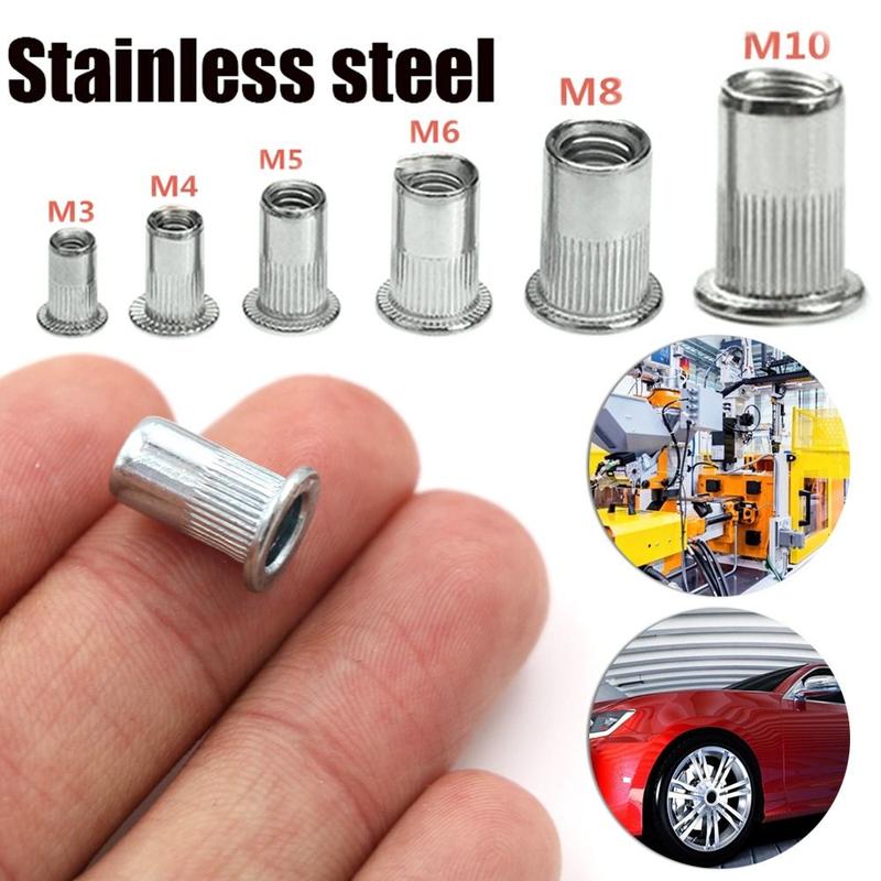 10pcs New Rivet Nut Tool Set Insert Nutsert Cap Stainless Steel Rivnut ...
