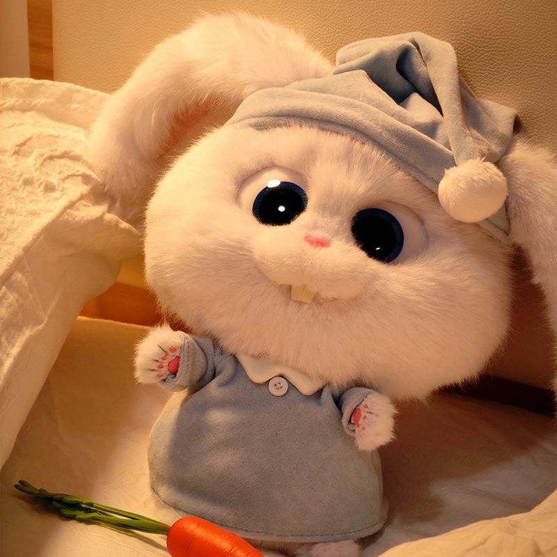 Anak Patung Mainan Mewah, Bos Arnab, Snowball Rabbit Comel Memakai ...