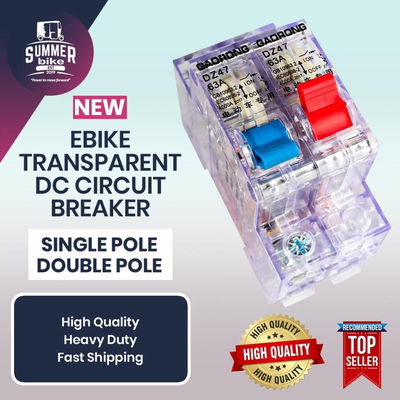 Electric Transparent DC Circuit Breaker Single Pole 40A and double ...
