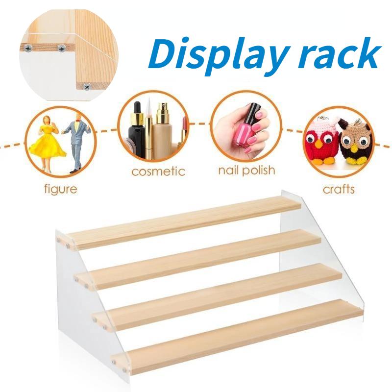 DIY Multi-purpose Transparent Acrylic Wooden Display Rack Text - TikTok ...