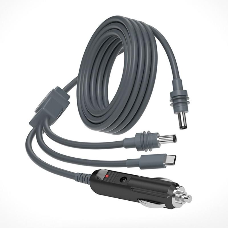 Safty 1/2/3/5/10M DC 5521 Car Power Cable 3 in 1 Type C+ DC Car ...