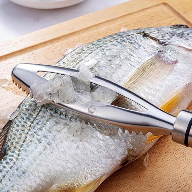 Stainless Fish Scaler Pang Kaliskis Kitchen Utensil Brush Fish - TikTok ...