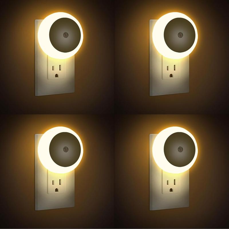 LED Night Lights, Plug into Wall Night Light Lamp 4-Pack, 3000K 0.5W ...