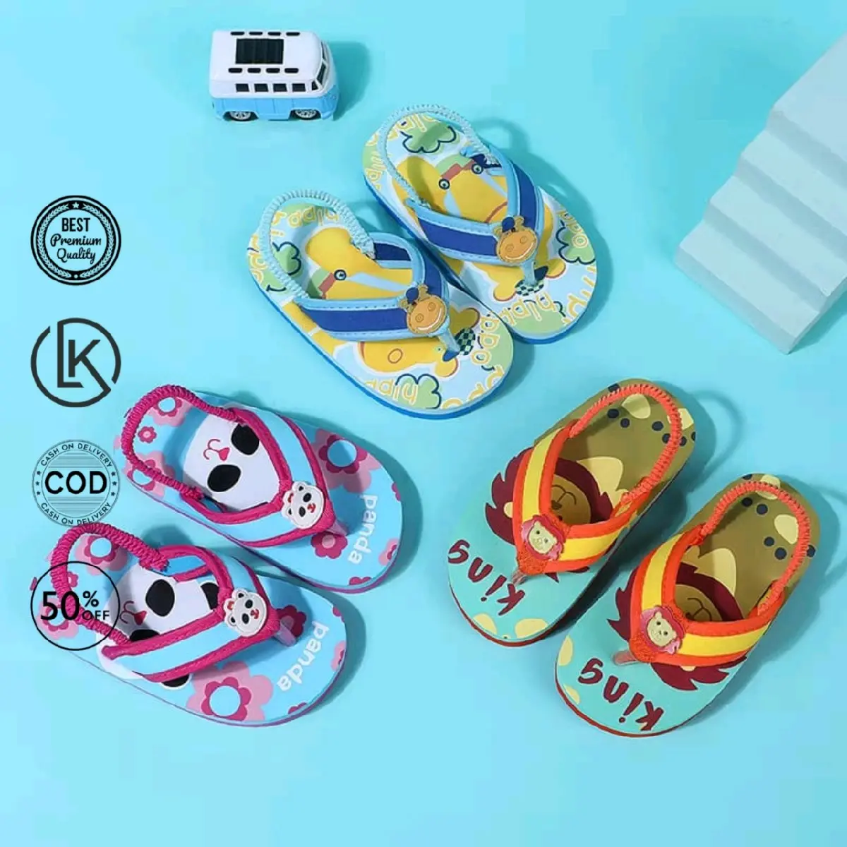 Sandal Anak Bayi Balita Tali Belakang Sendal Jepit Anak Karakter ...
