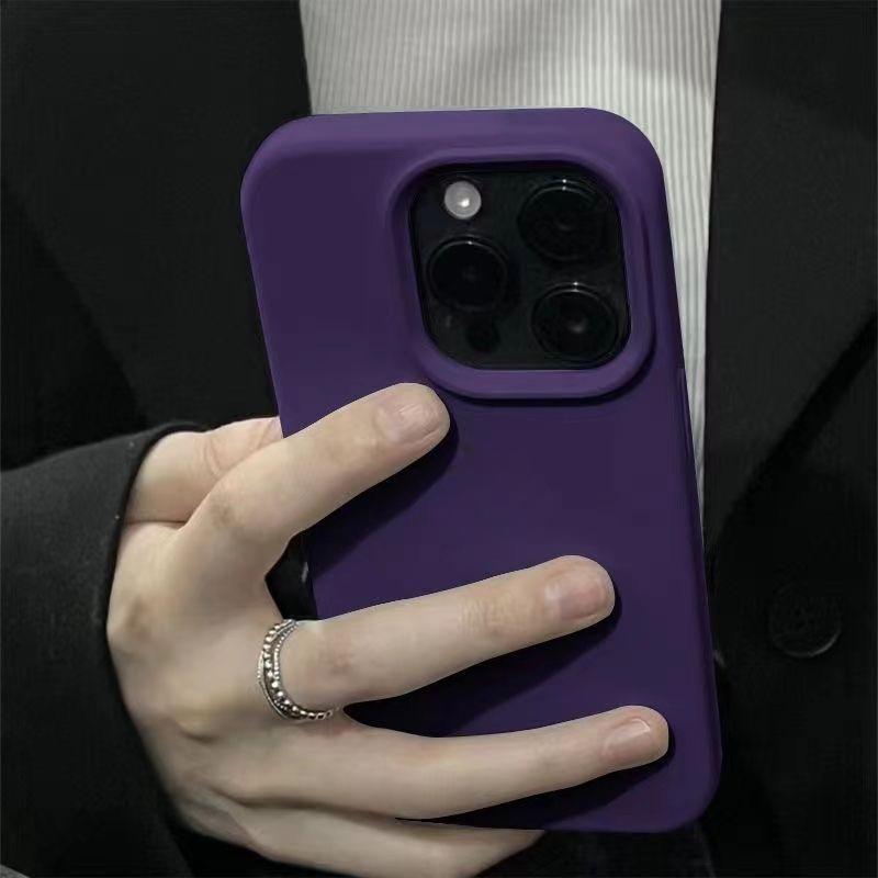 Sarung Telefon Silikon Cecair Tidak Licin, Warna Ungu Gelap, - TikTok ...
