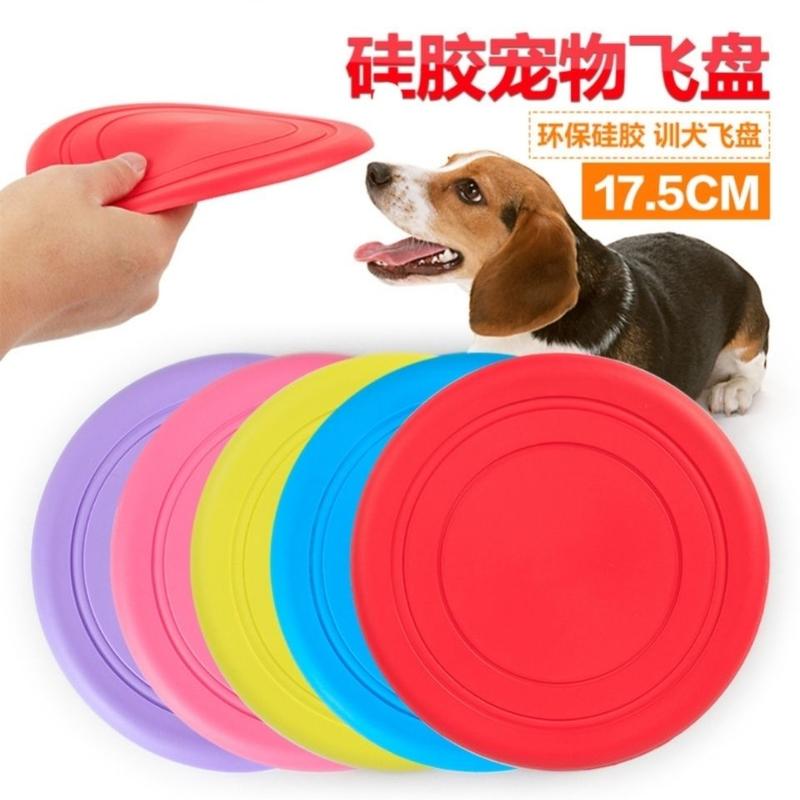 2025 Pet Dog Frisbee Toy Rubber Durable Frisbee Soft Rubber Floating ...