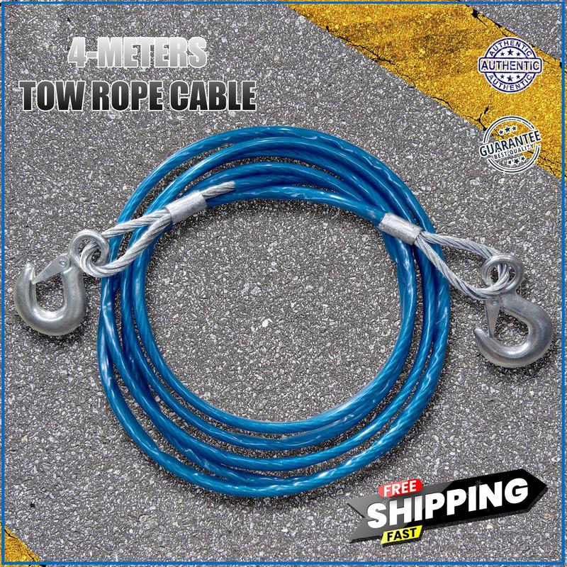 Heavy Duty 5 Tons 4 Meter Steel Wire Tow Rope Cable Towing With ...