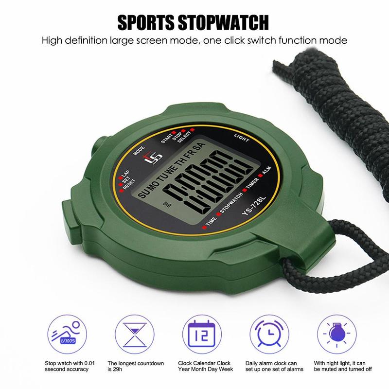 Jam randik Sukan, Bahan ABS, Pegang Tangan, Kaunter Penggera - TikTok ...
