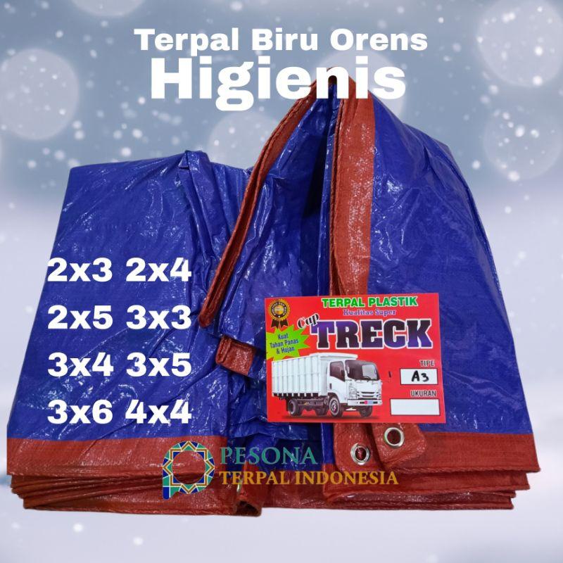 Terpal Plastik A3 Biru oren ukuran 2x2 2x3 2x4 2x5 3x3 3x4 3x5 - Shop ...