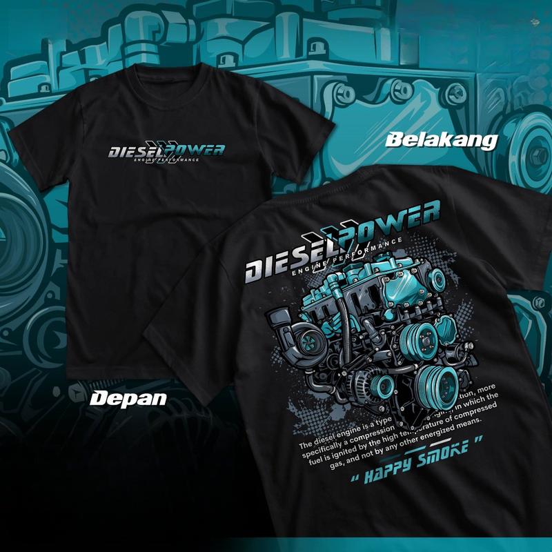 Diesel Power Engine Turbo Machine T-shirt Car Distro Shirt Racing ...