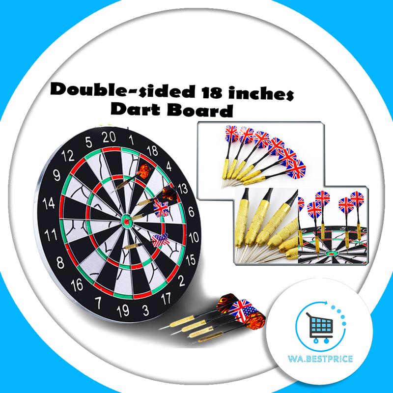 WABEST Professional Double-sided 18 inches Dart Board Sport Game ...