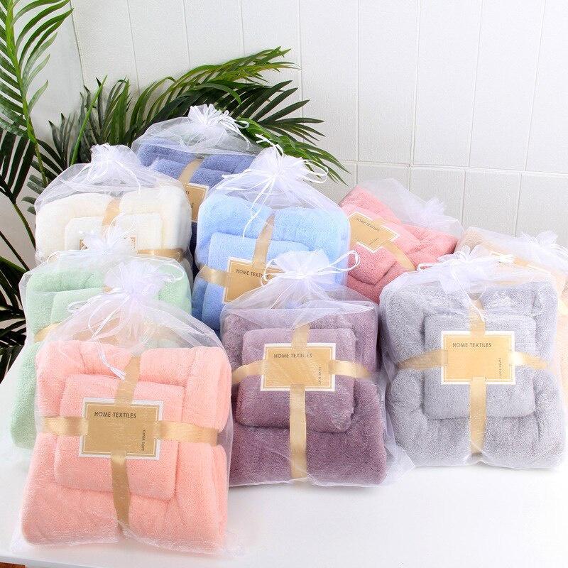 Towel 2in1 Luxury Super Large Towel Set High Absorbent Soft Bath ...