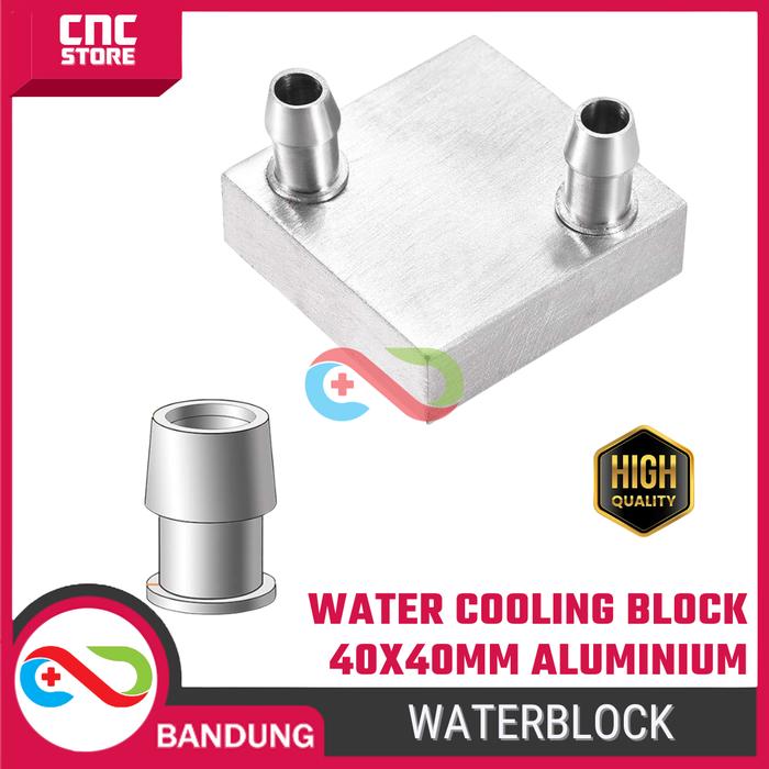 Jual WaterBlock Cooling Head 40x40mm – Aluminium Water Cooling Plate ...