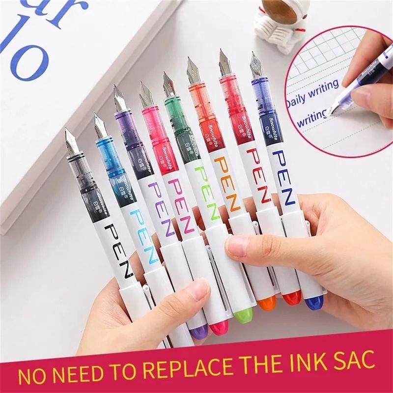 Calligraphy Large Capacity Fountain Pen EF Nib Multi-Color Writing ...