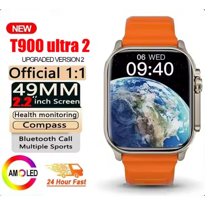 Jam Tangan Pintar Ultra 2, C900, Untuk Lelaki, Siri 49mm 8, Skrin 2.3 ...