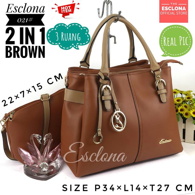 Esclona Tas Wanita Kantor Original E021 Selempang Handbag Kerja - Shop ...