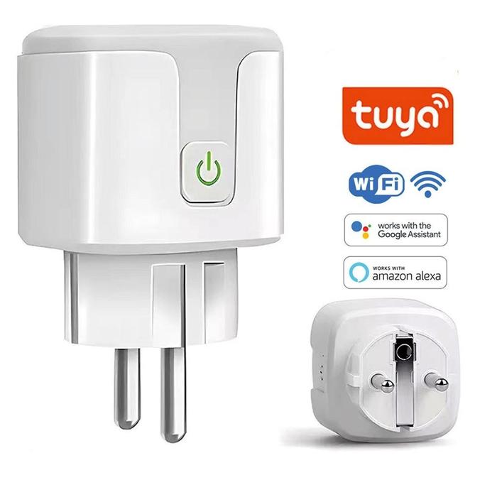 Jual TUYA SMART EU PLUG WIFI 16A TIMER ENERGY STOP KONTAK COLOKAN ...