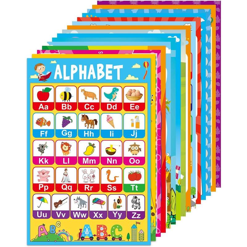 15 Educational Posters for Learning Alphabet Numbers Shape - TikTok Shop