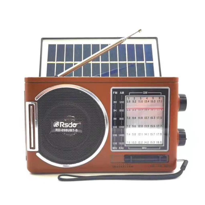Portable Solar Bluetooth AM/FM/SW 8 band Radio with USB/TF music ...