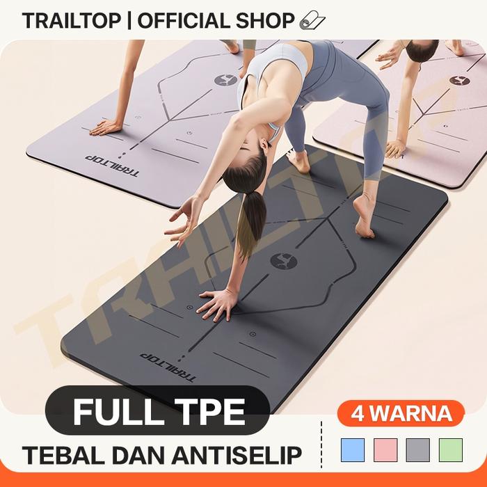 Promo TRAILTOP Matras Yoga Premium TPE 6/8mm Anti-Slip & Fleksibel ...