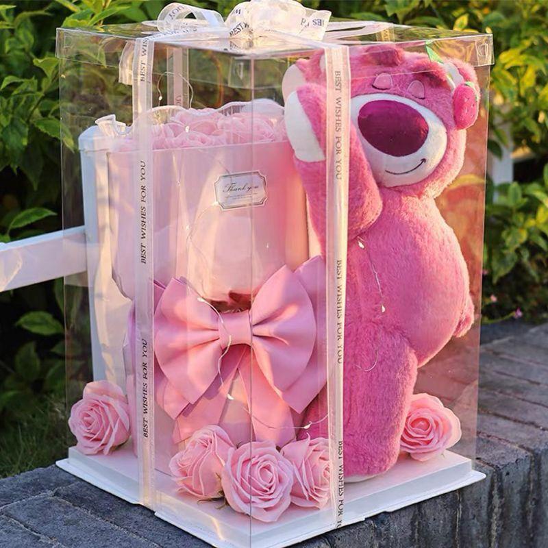 Anak Patung Berbaring Beruang Strawberi, Hadiah Hari Valentine - TikTok ...