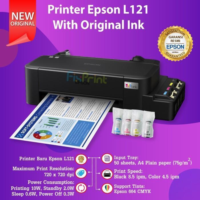 Jual PRINTER EPSON L121 L-121 L 121 PRINTER MURAH A4 PENGANTI L120 ...