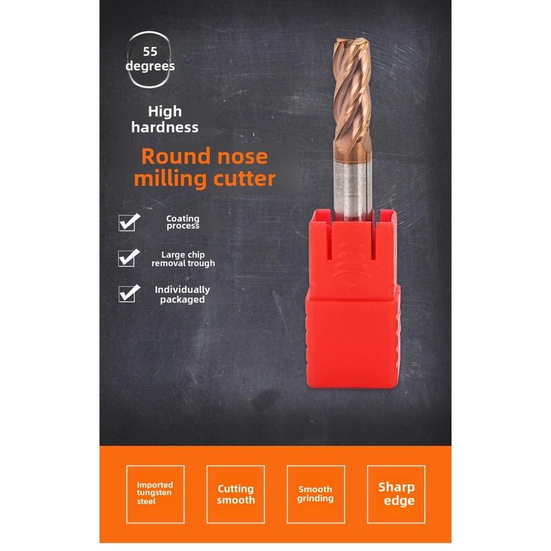 55 degree round nose cutter, 4-sided tungsten steel milling cutter ...