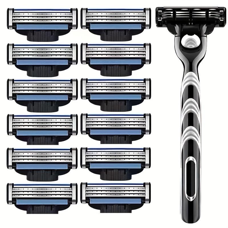 1 Holder + 4 Blades Men's 3-layer Razor Manual Beard Scraper - TikTok ...