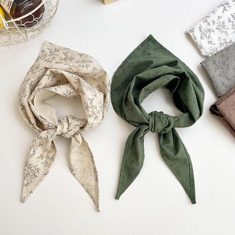 [Tubaw headscarf]2024 new trendy triangle scarf for women, floral ...