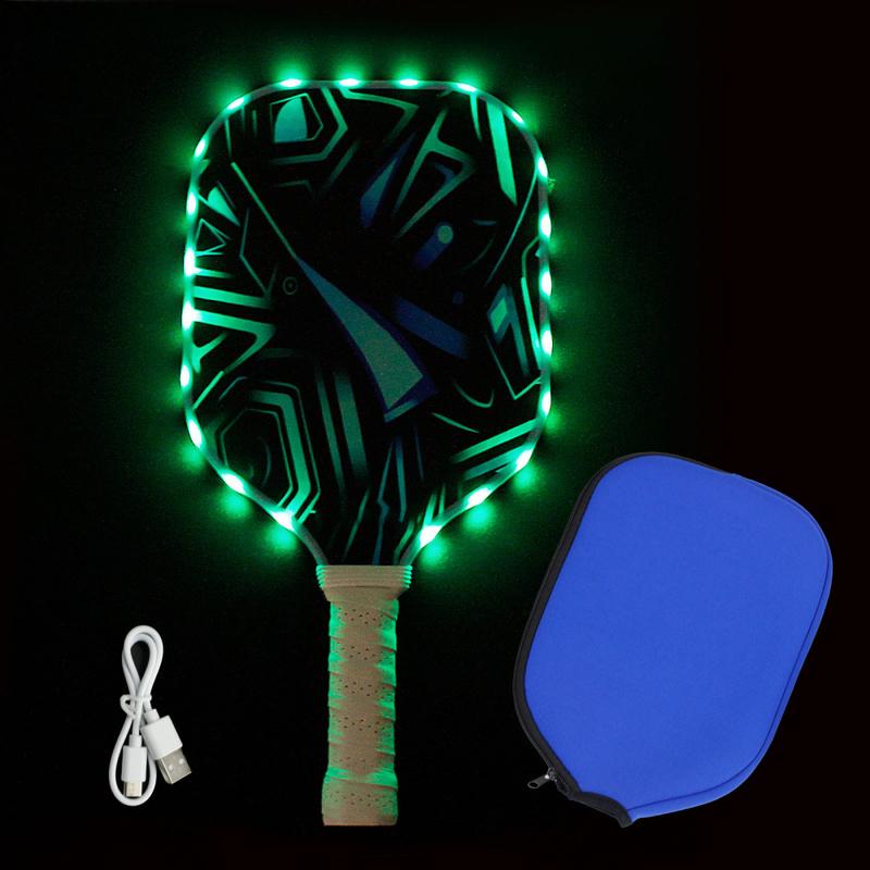 New LED Pickleball Paddle Light-Up Pickleball Paddle Glass Fiber ...