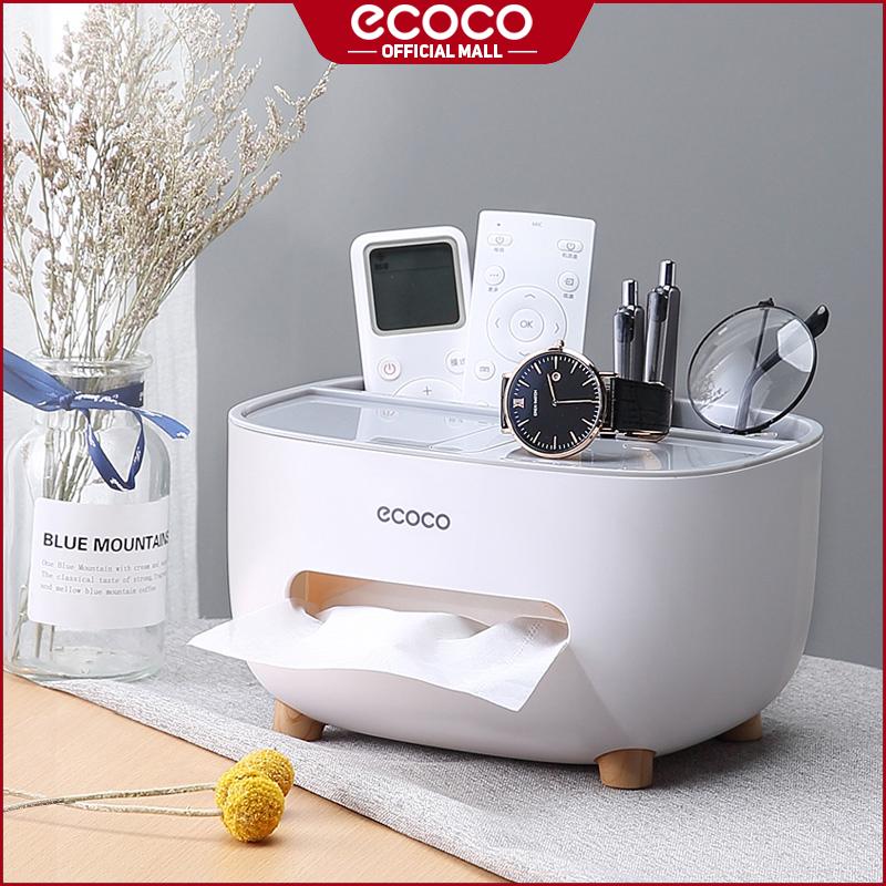 Ecoco Desktop Tissue Holder Tissue Storage Organizer Box wit - TikTok Shop Philippines