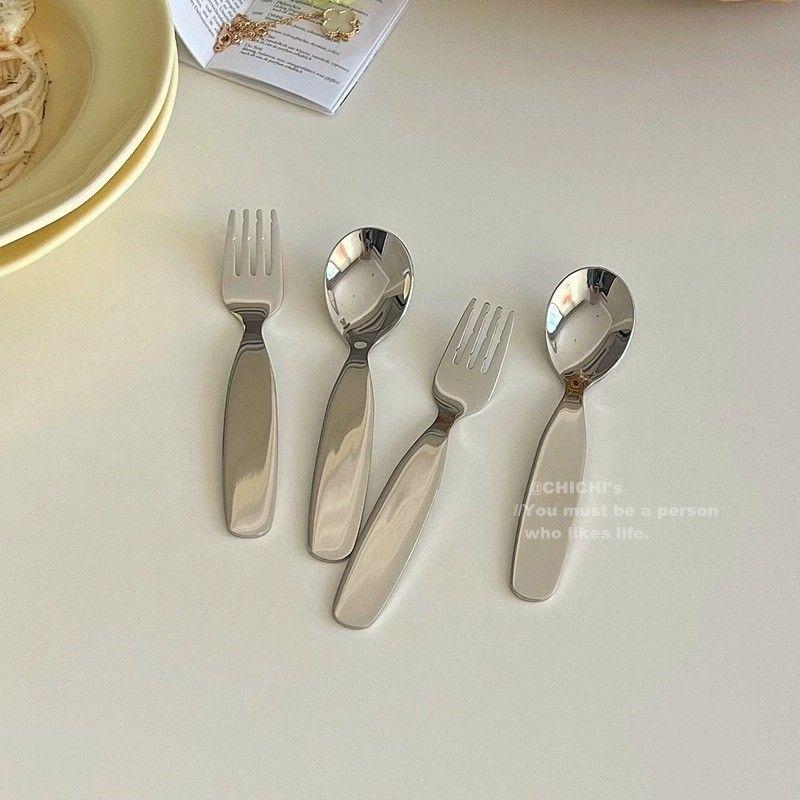Set Sudu dan Garpu Sup Comel, Diperbuat daripada Keluli Tahan Karat ...