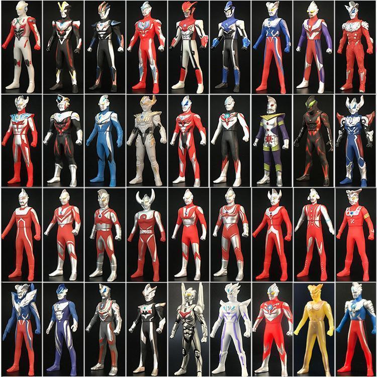 Mainan Ultraman, Set Penuh 13cm Saiz Kecil, Bahan Getah Lembut ...