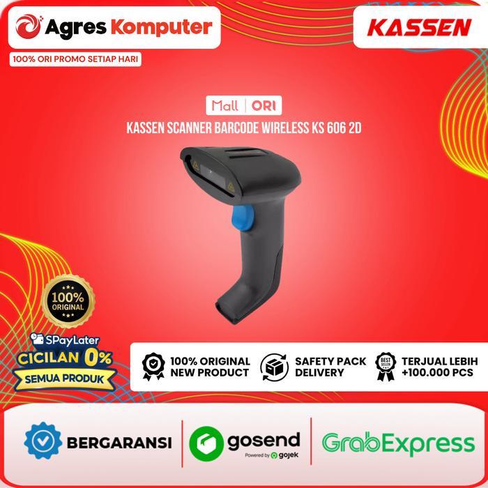 Promo KASSEN SCANNER BARCODE WIRELESS KS 606 2D GARANSI RESMI INDONESIA ...